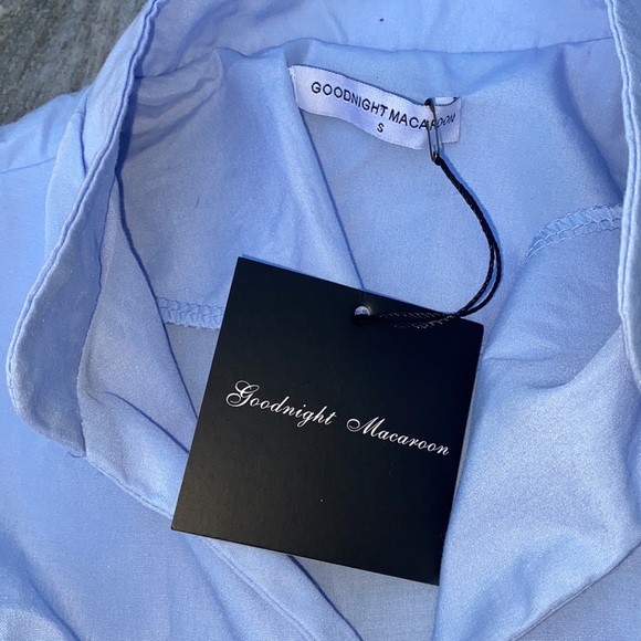 Goodnight Macaroon | Tops | Nwt Goodnight Macaroon Powder Blue Elastic ...